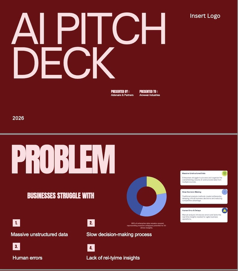 AI Startup Pitch Deck Canva Template | Investor Presentation, Business Slides - Etsy