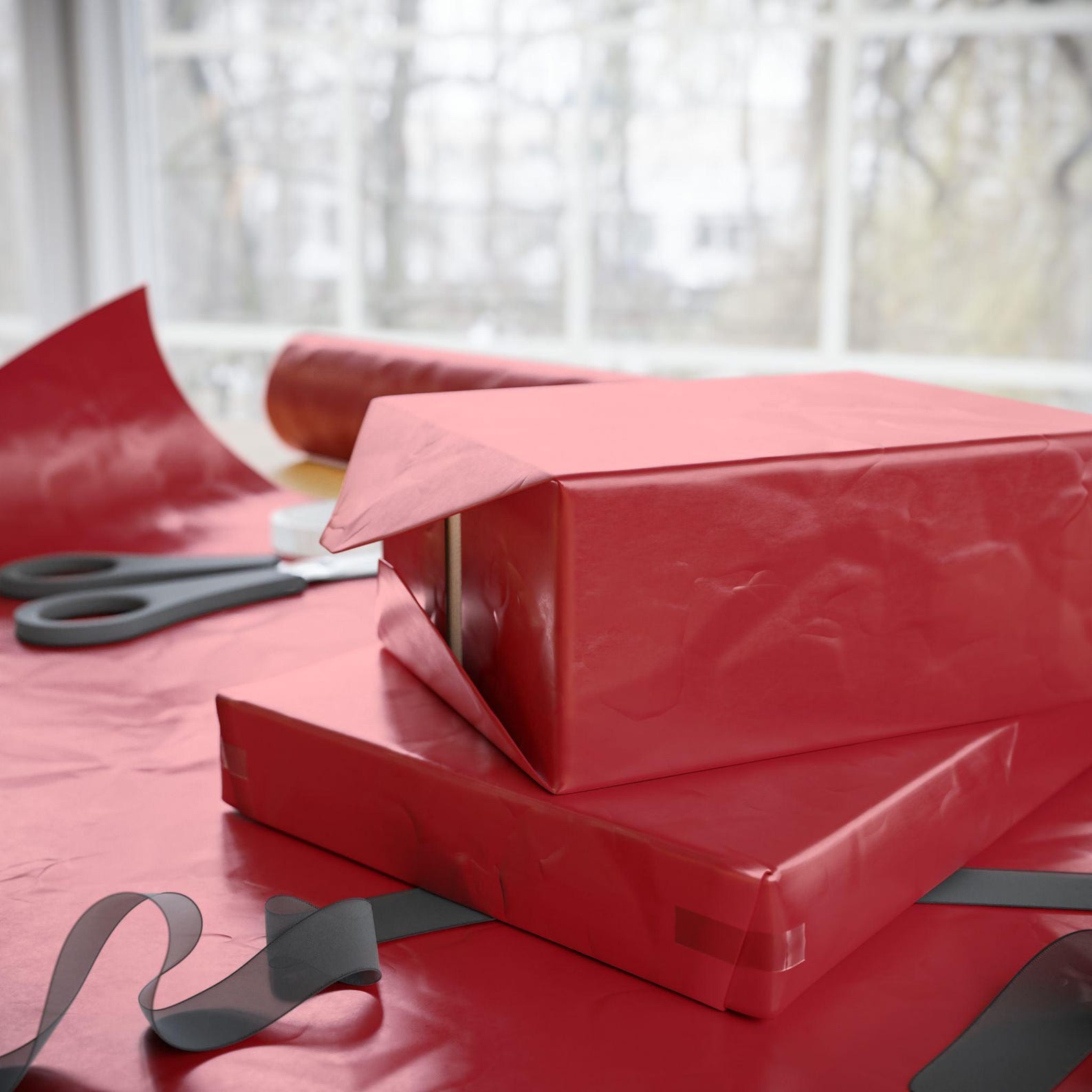 Cardinal Red Fine Art Wrapping Paper – Matte or Glossy Finish Gift Wrap ...