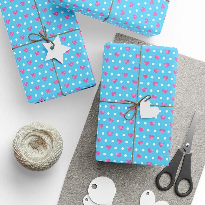 Carolina Hearts Wrapping Paper: Valentine's Design (roll, Matte or ...