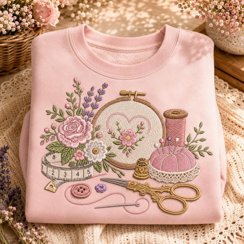 Sewing Embroidery Design, Floral Sewing Hoop Machine Embroidery File ...