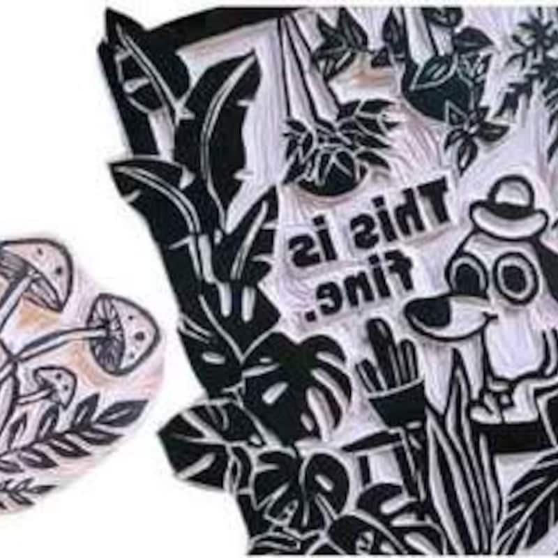 Handmade Linocut Paper - Etsy