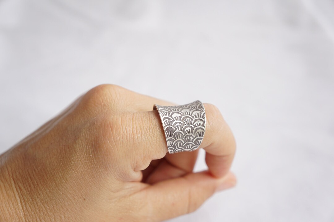 Fish Scale Ring, Silver Fish Ring, Silver Scale Ring, Tribal Silver ...