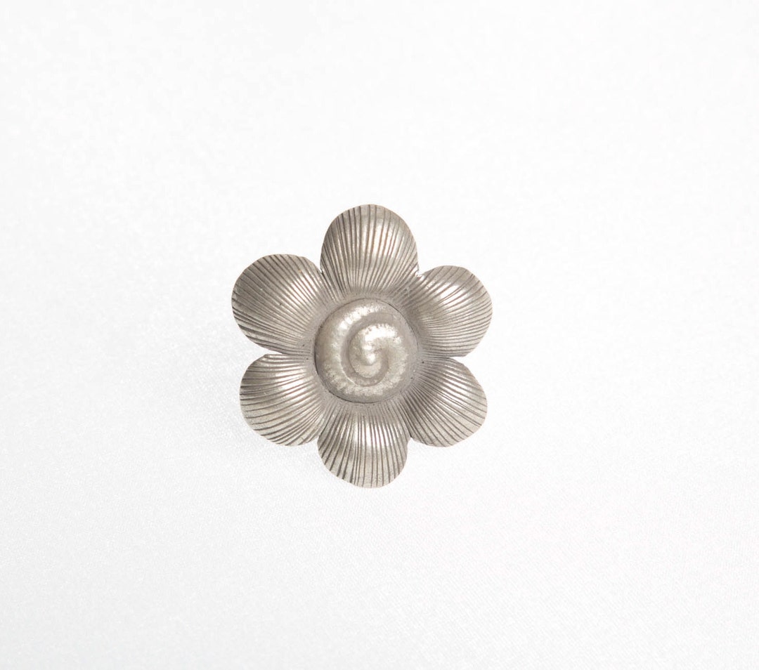 Large Daisy Flower Ring Silver Flower Ring Big Boho Silver Ring Silver Flower Statement Ring ...