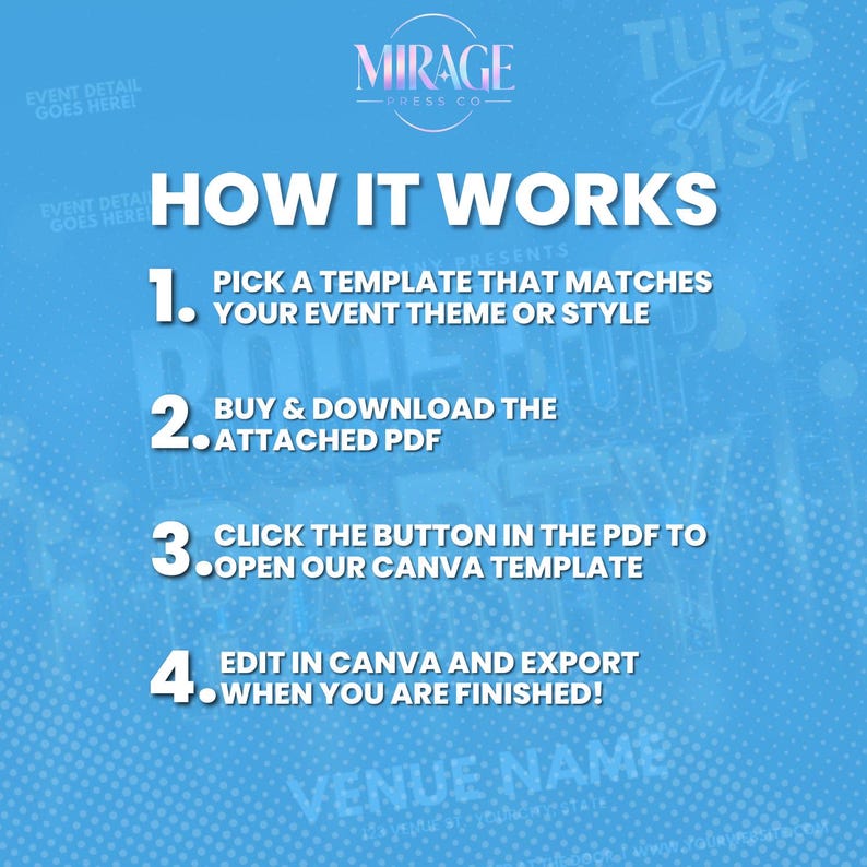 Rooftop Party Flyer Template : Summer Club Promoter Canva Editable ...