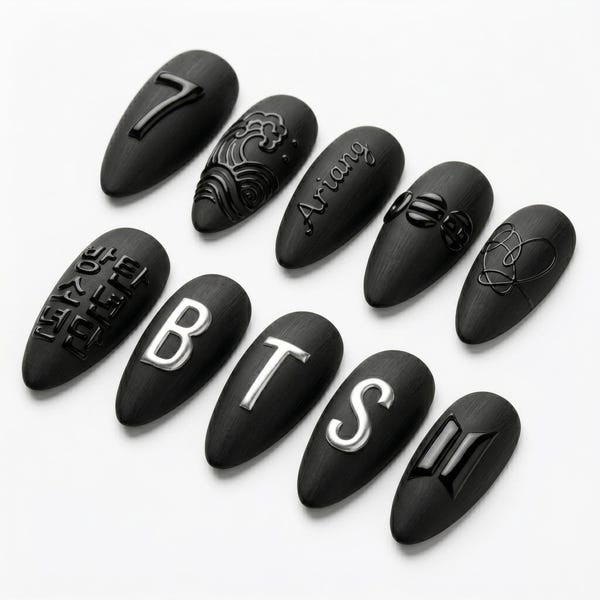 Bts Aesthetic Nails - Etsy