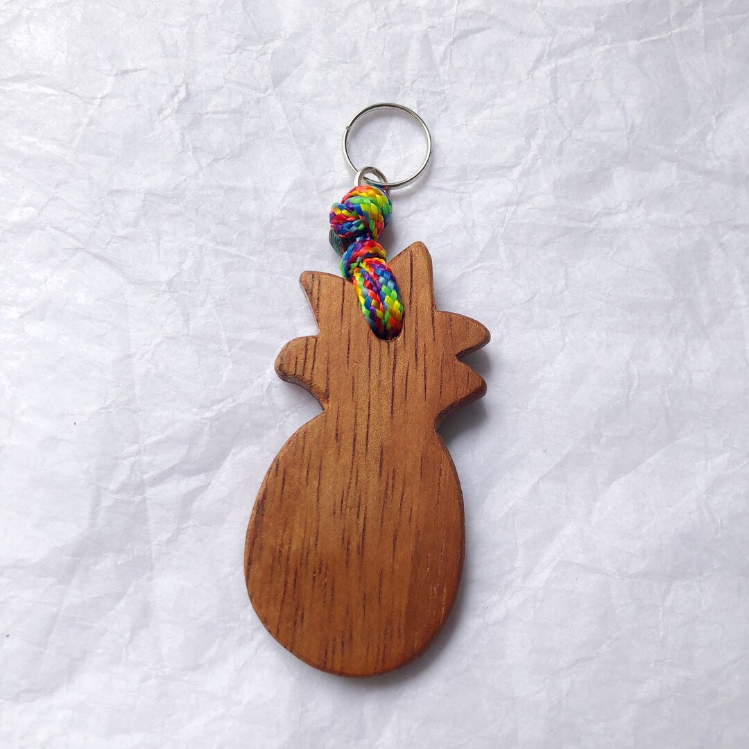Hawaiian Koa Pineapple Keychain - Etsy