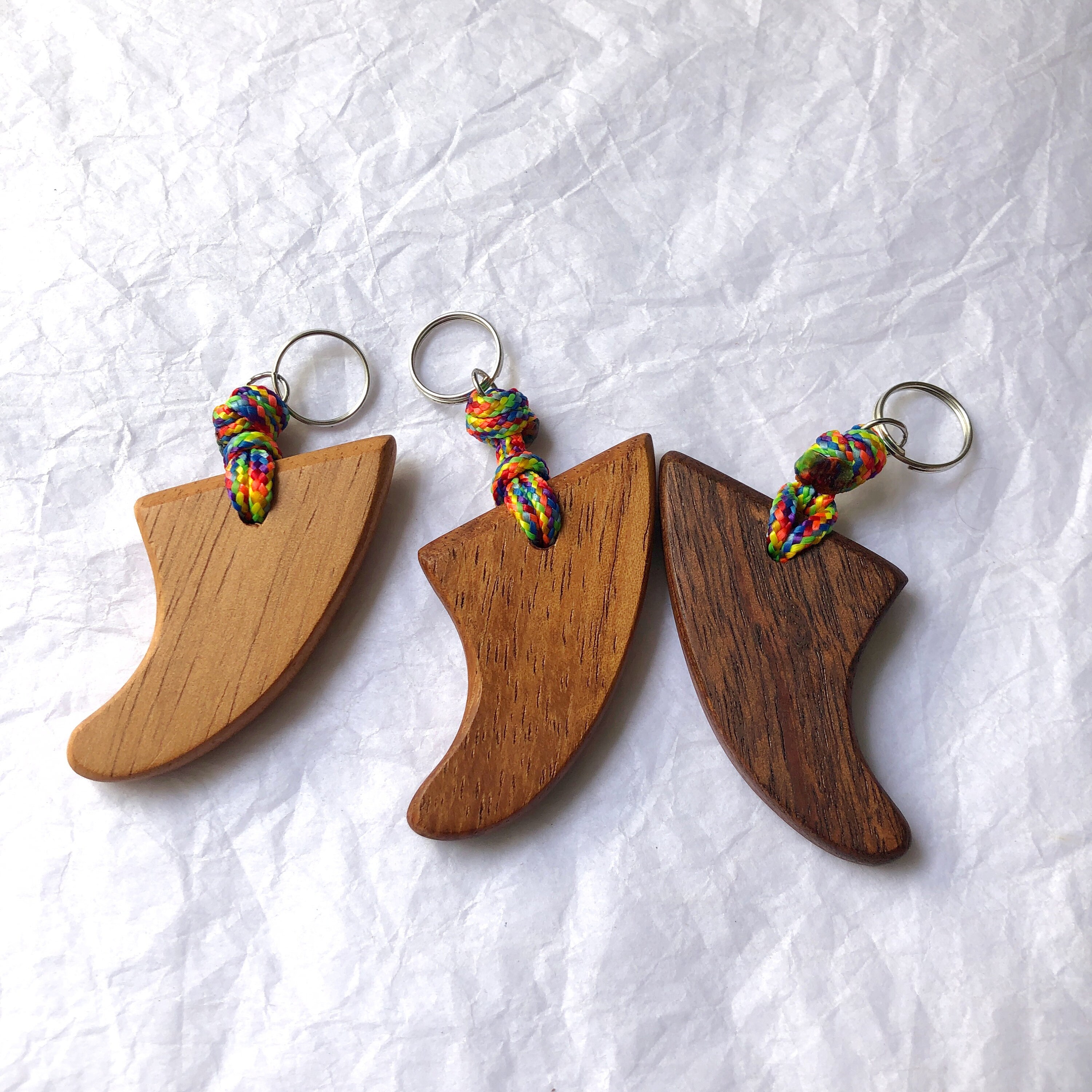 Hawaiian Koa Surf Fin Keychain - Etsy