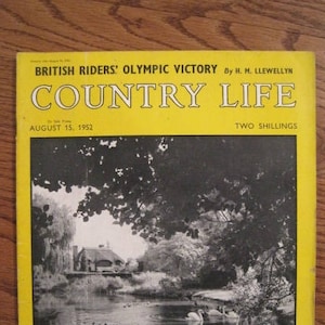 English Country Life Magazine -- August 15, 1952 - Etsy