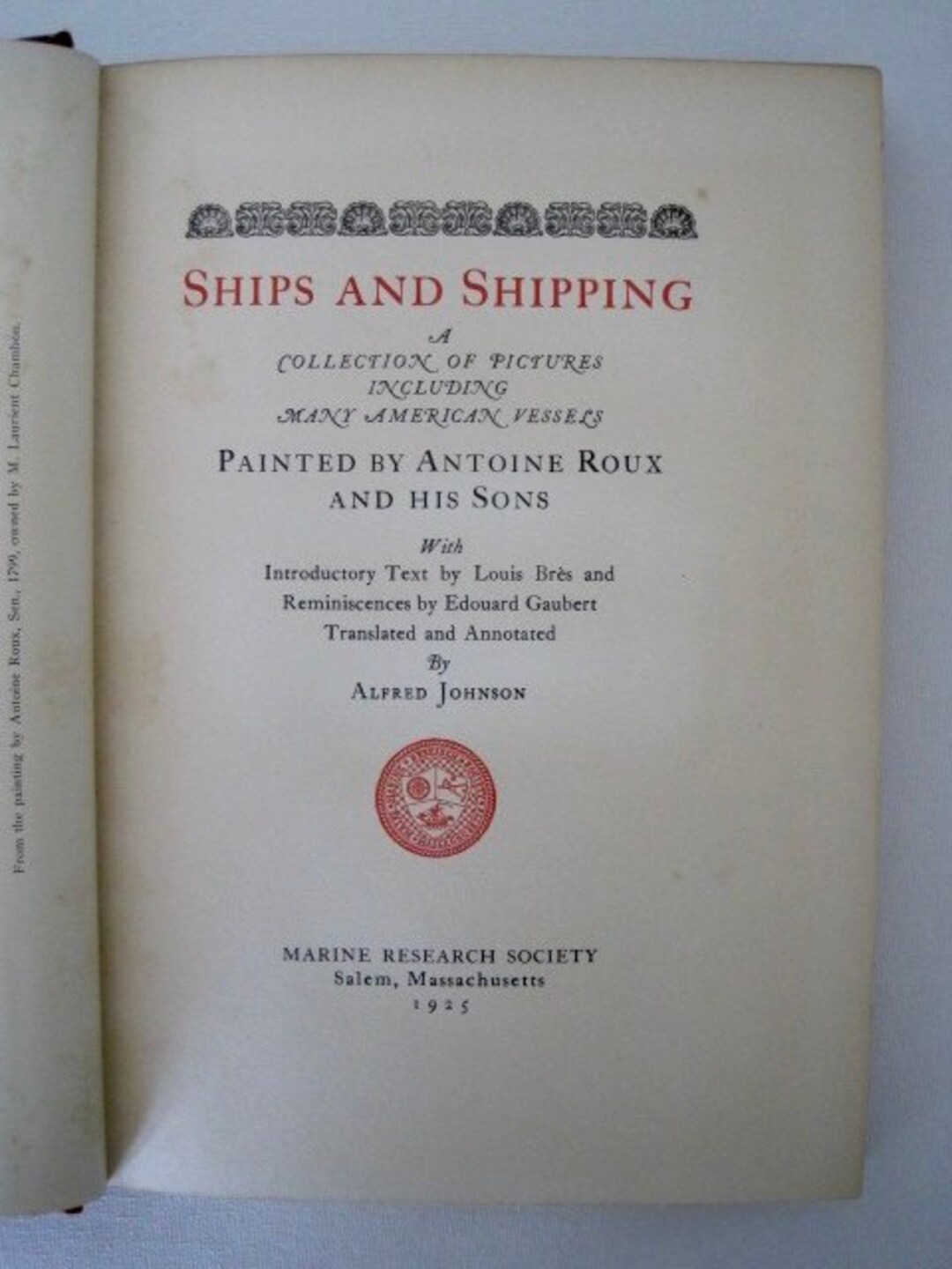 Ships and Shipping: Paintings of Andre Roux and Sons -- 1925 First ...