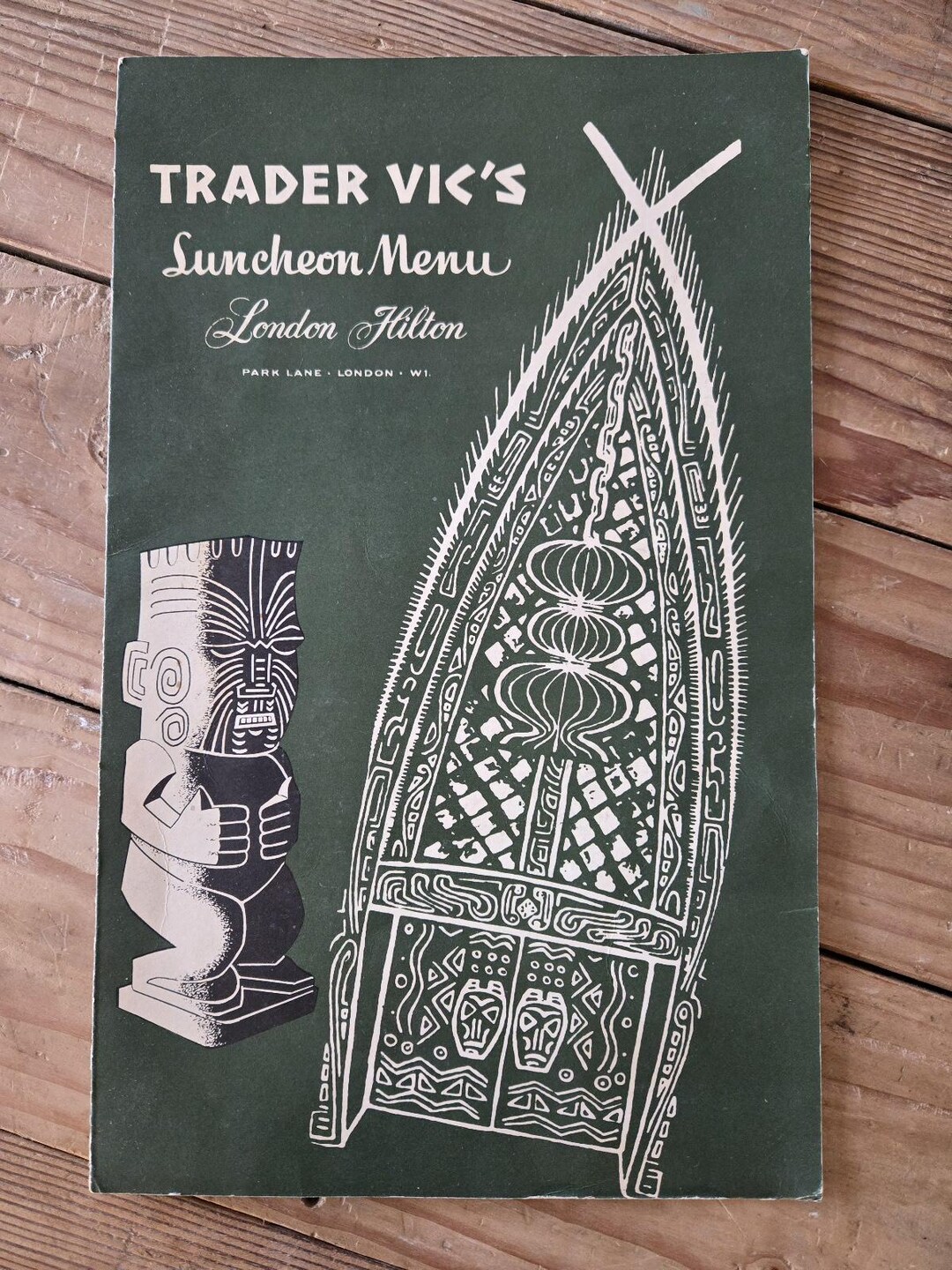 Vintage Original Menu: Trader Vics London Hilton Park Lane From 1973 - Etsy