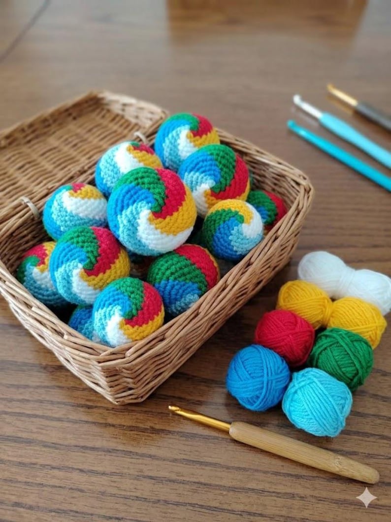 Hacky Sack Crochet Pattern PDF, Rainbow Footbag Tutorial, DIY Juggling ...