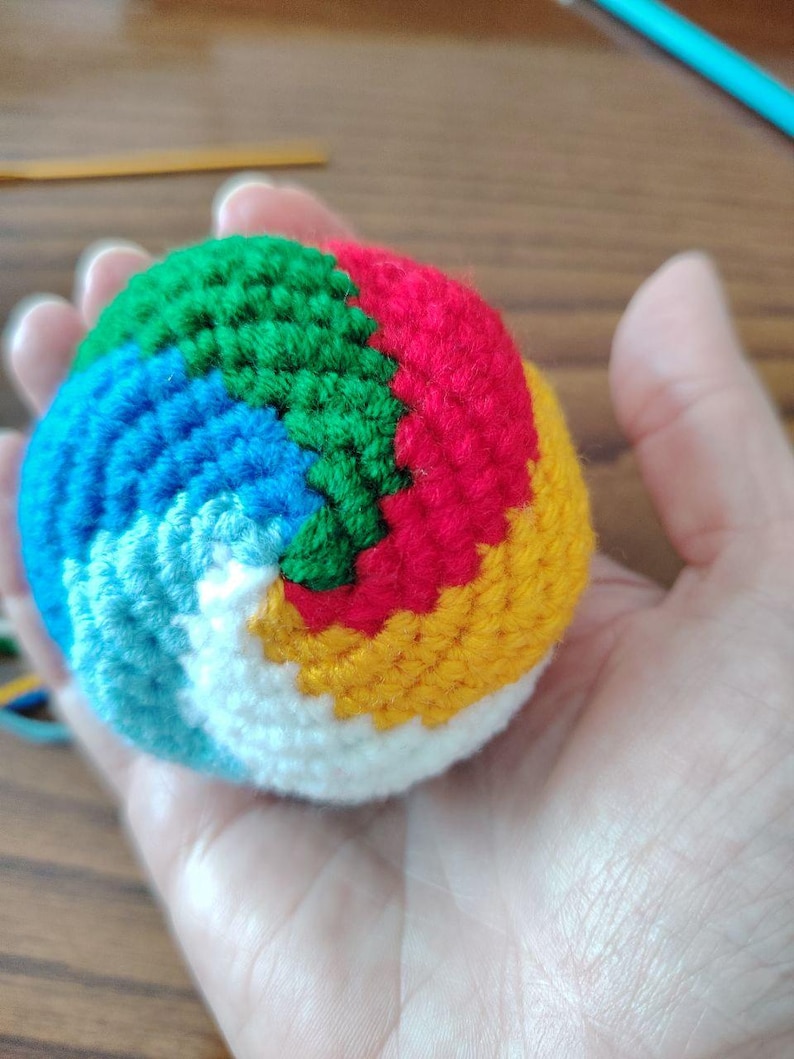 Hacky Sack Crochet Pattern PDF, Rainbow Footbag Tutorial, DIY Juggling ...