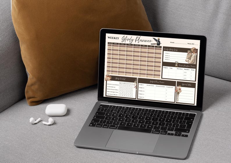 Weekly Study Planner | Student Exam Schedule, Revision Tracker (instant ...