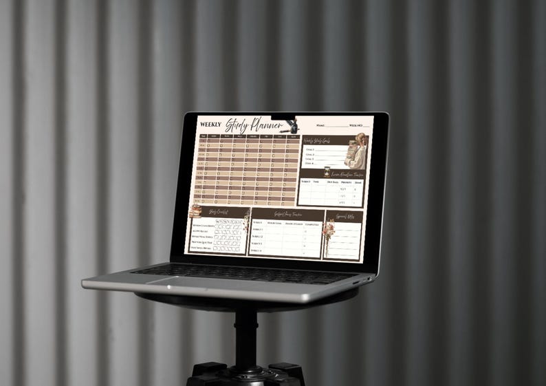 Weekly Study Planner | Student Exam Schedule, Revision Tracker (instant ...