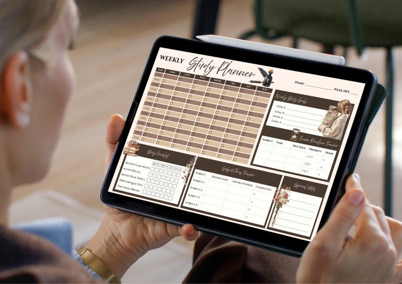 Weekly Study Planner | Student Exam Schedule, Revision Tracker (instant ...