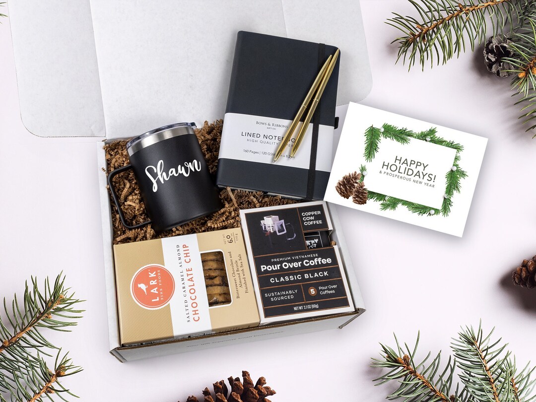 Unique Christmas Gift Box Coworker, Happy Holidays Gift for Employee ...