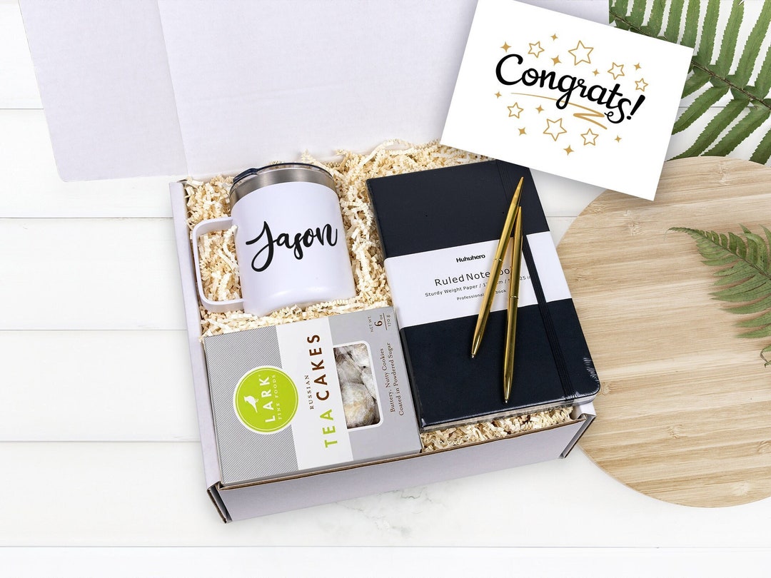 Congratulations New Job Gift Box for Men, Personalized Gift Box for Men ...