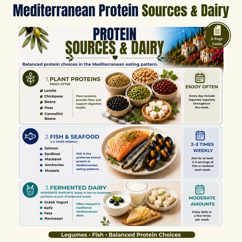 Mediterranean Diet Food List Printable | Mediterranean Foods Chart ...