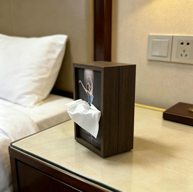 Personalized Wooden Ballerina Tissue Box Holder | Whimsical Ballet Art ...