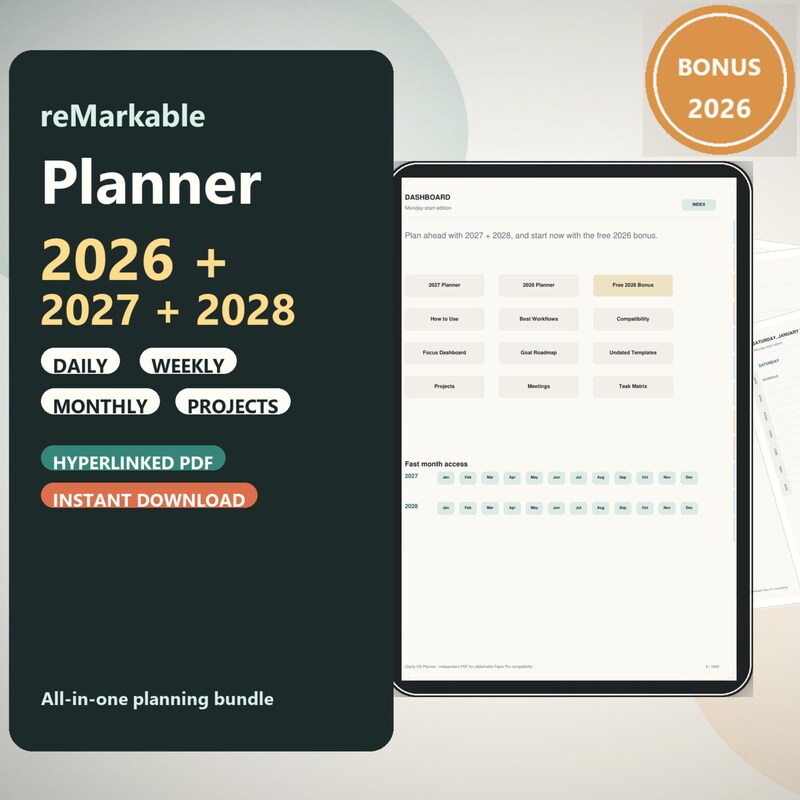 Monthly Planner 2027 2028 - Etsy