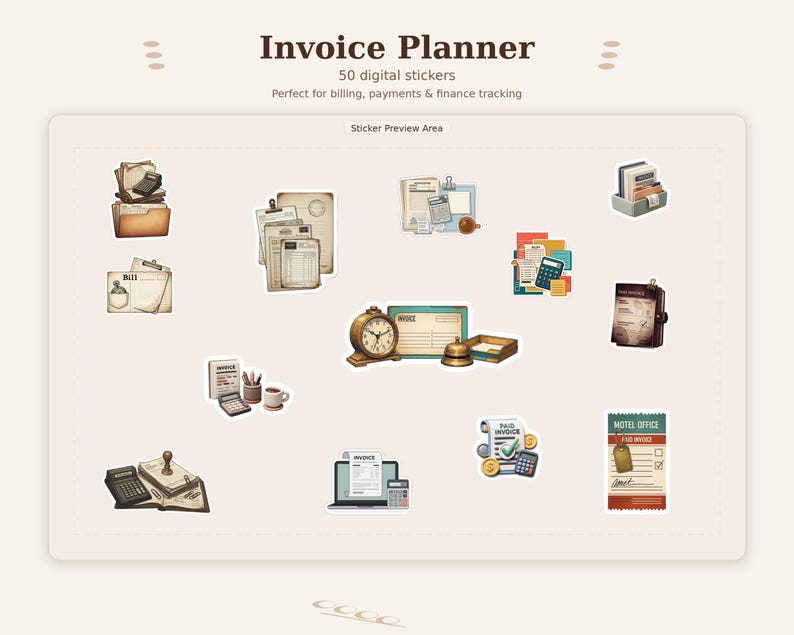 Digital Planner Stickers Bundle, 450+ Pngs, 10 Themed Sets (goodnotes ...