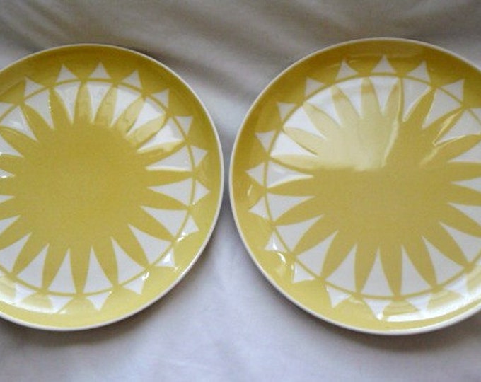 Rare Vintage Sun Glow Harkerware Plates - Etsy