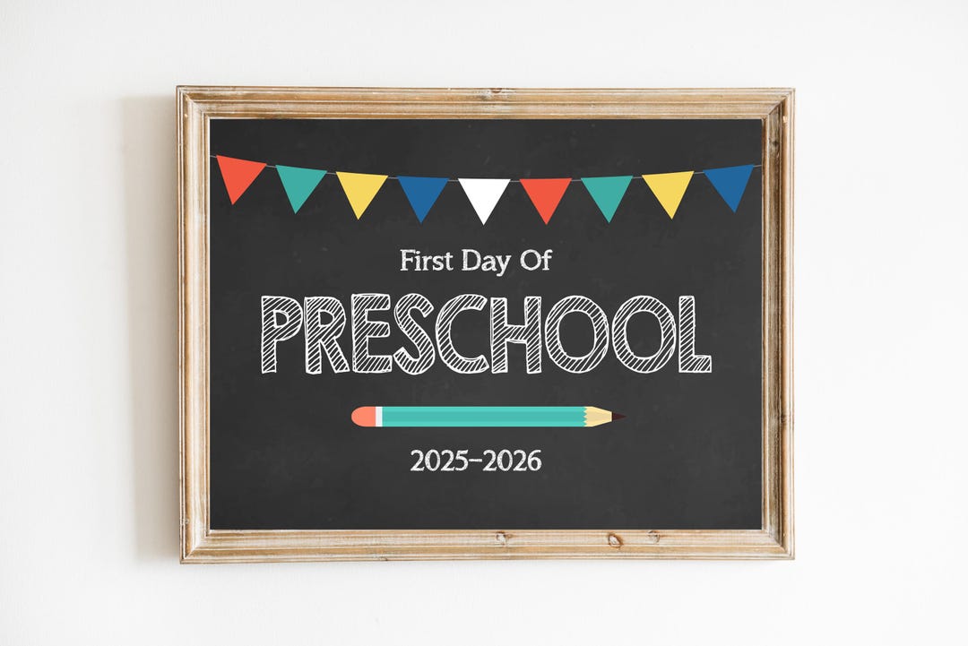 First Day of School Printable Signs, All Grades, 2025 2026 School Year ...