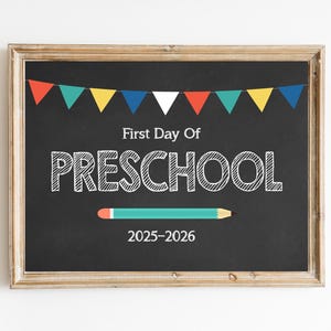 First Day of School Printable Signs, All Grades, 2025 2026 School Year ...