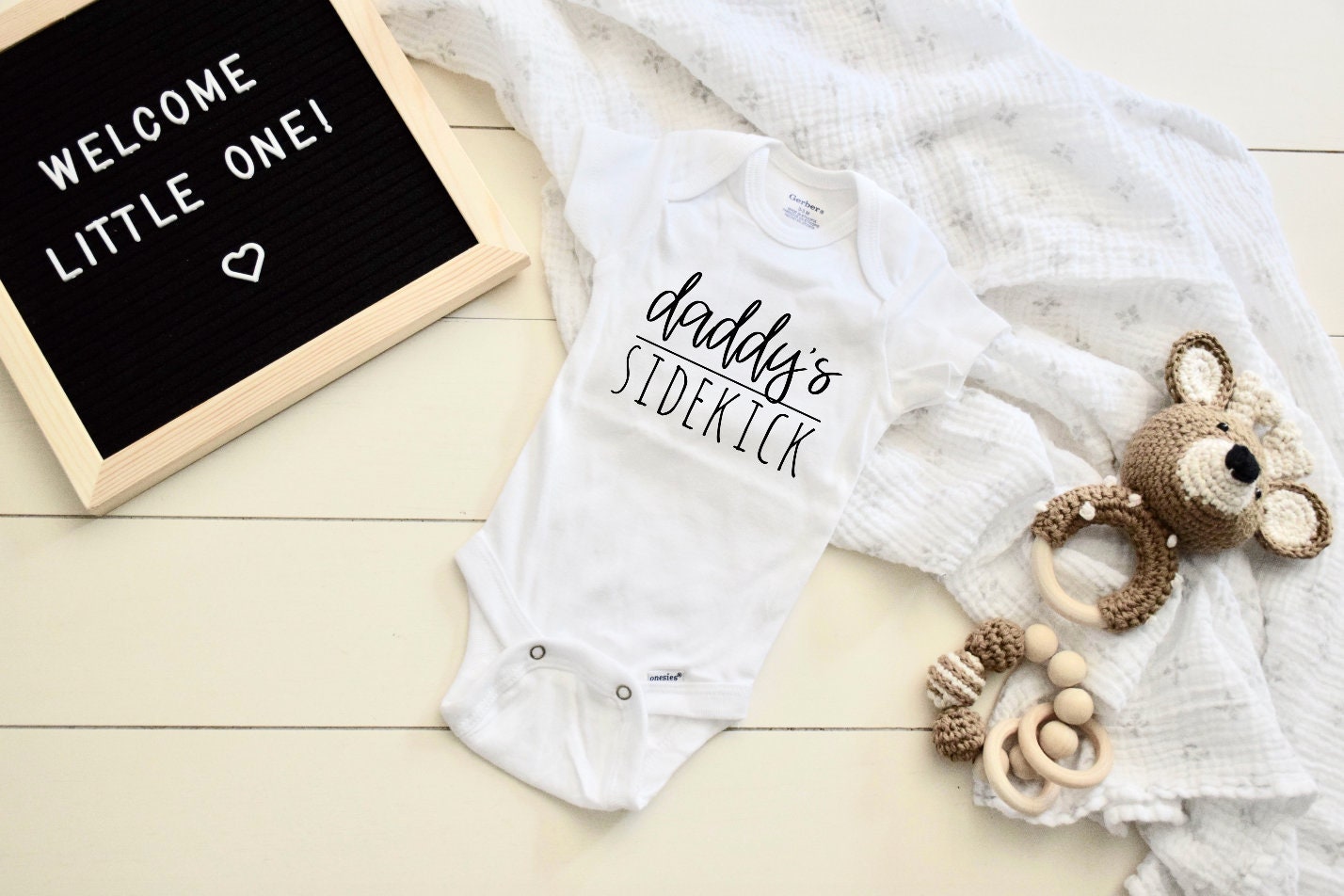 Daddy's Sidekick Baby Onesie Unisex - Etsy