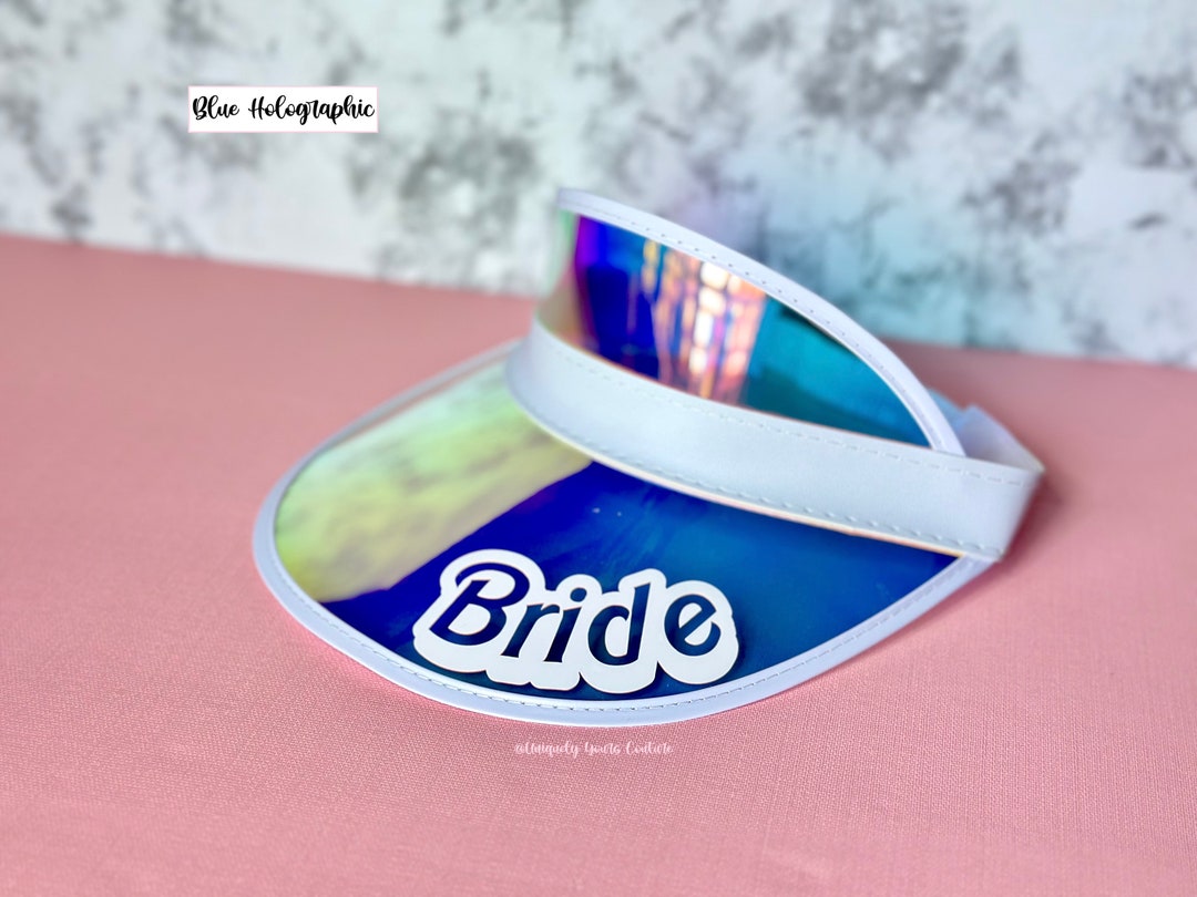 Bride Custom Holographic Visor | Bachelorette Party Gift Personalized ...