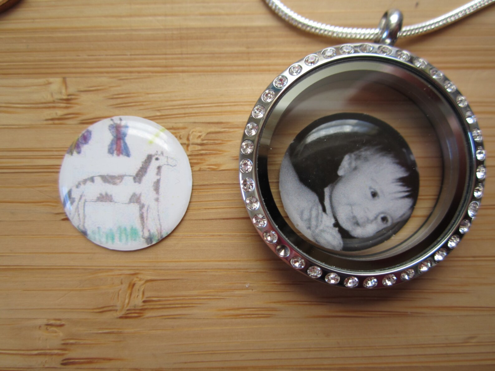 Custom Photo Floating Locket Charm 18 Mm Resin Dome | Etsy