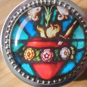 Item # 17 ~ Immaculate Heart of Mary Rosary Case Tin 2 Oz Round, Steel ...
