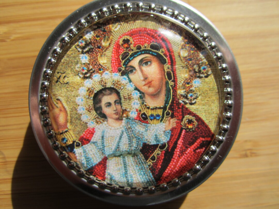 Item # 25~ Orthodox Style Icon Rosary Case Theotokos Mother of God ...