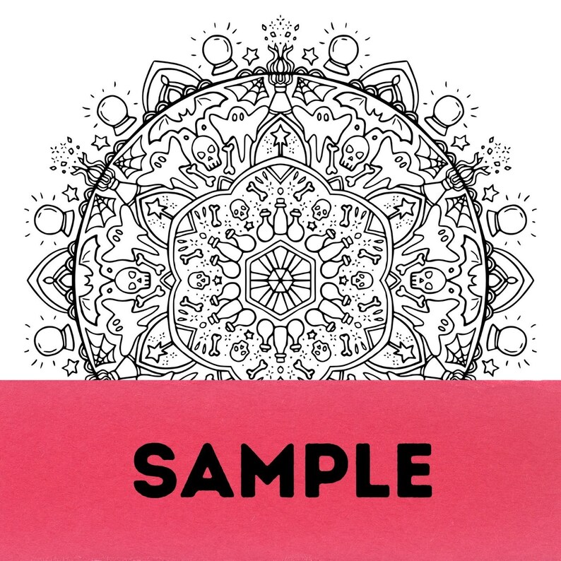 20 Halloween Mandalas Digital Download Printable Instant Download ...