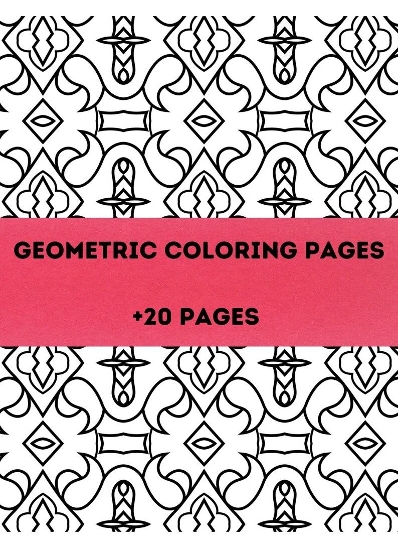 Geometric Coloring Pages 20 Designs Digital Download Printable - Etsy