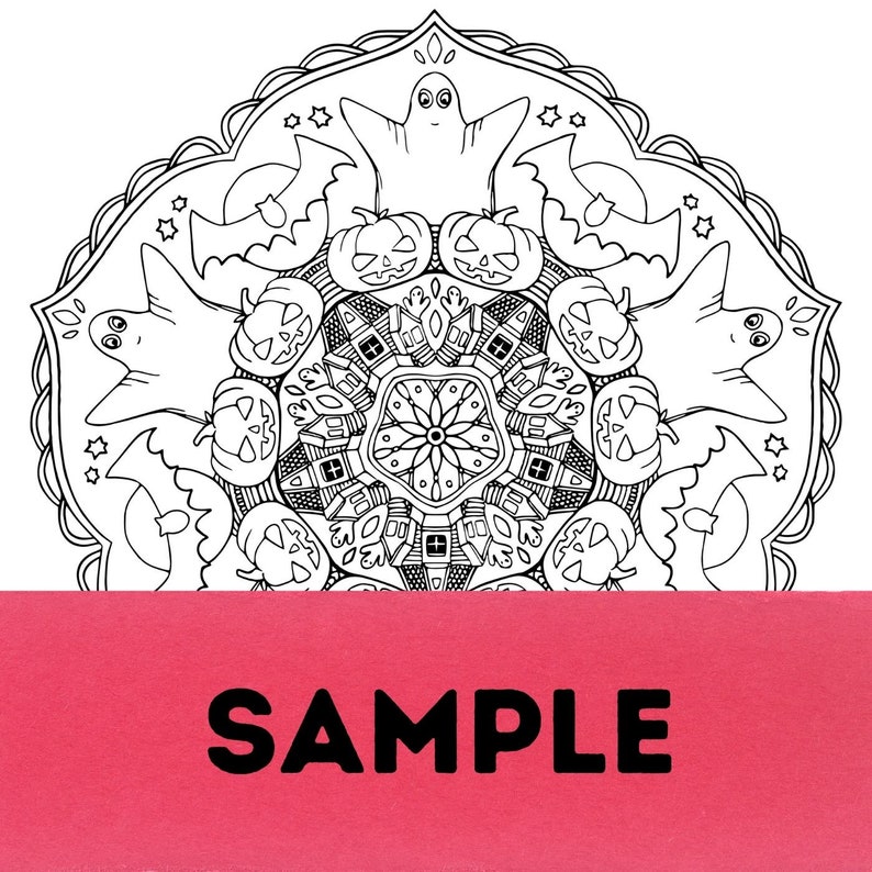 20 Halloween Mandalas Digital Download Printable Instant Download ...