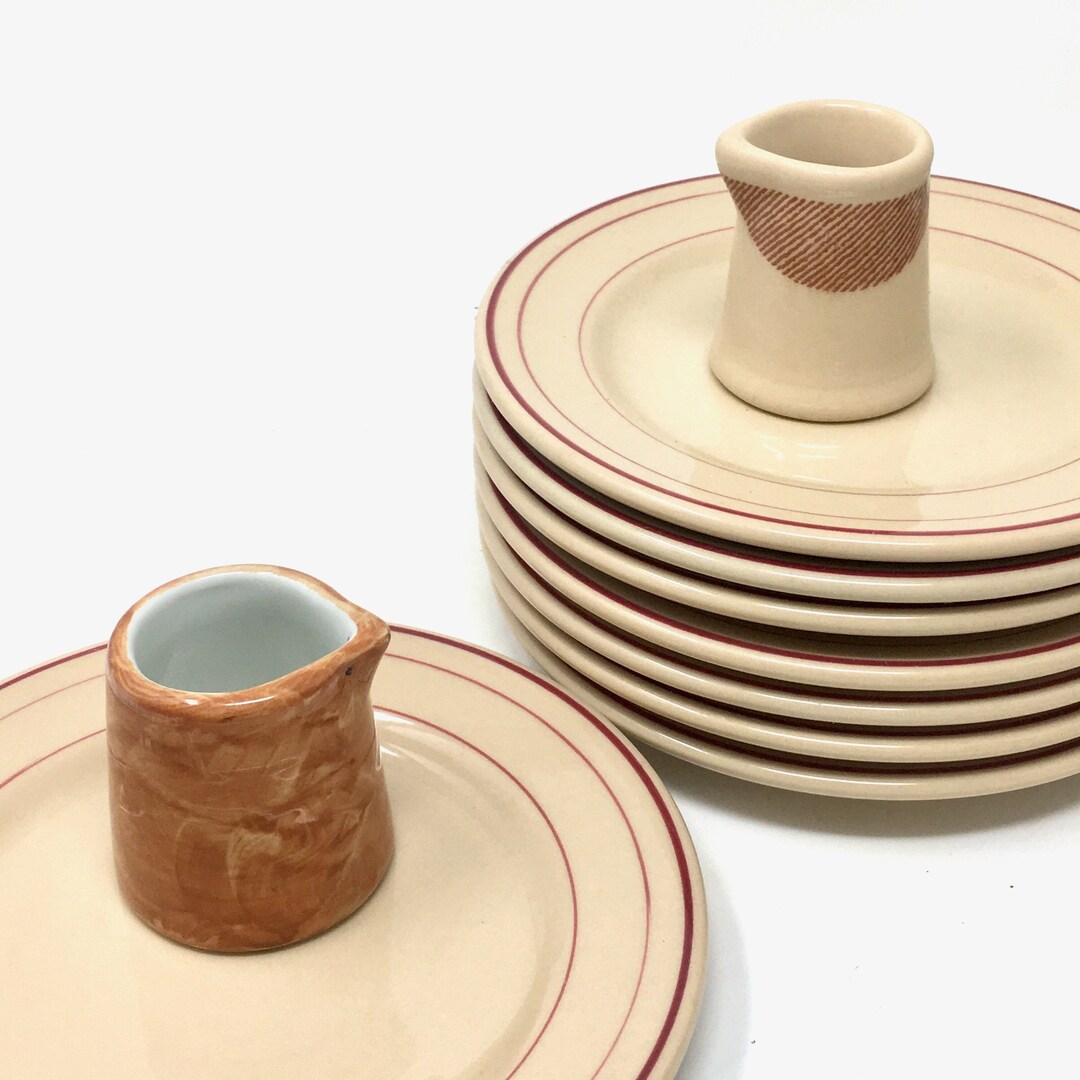 Shenango China, Small Plate, Inca Ware With Triple Red Lines ...