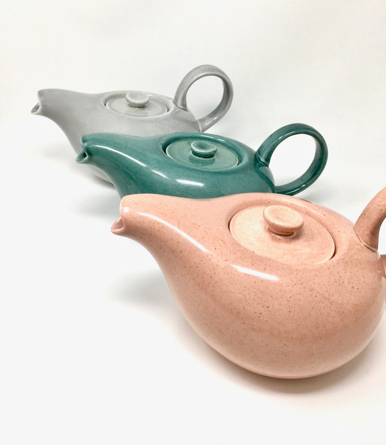 Russel Wright Teapot Granite Gray Organic Design American - Etsy