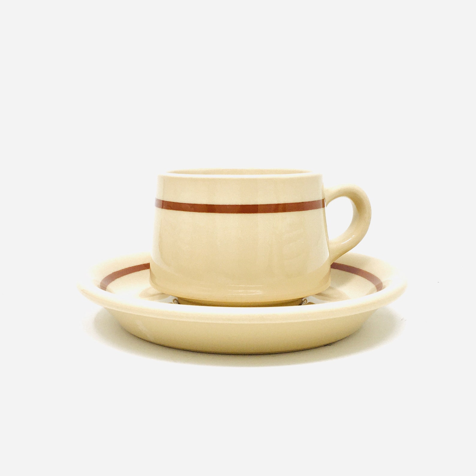 Shenango China Inca Ware Old Diner Mug and Saucer Maroon - Etsy