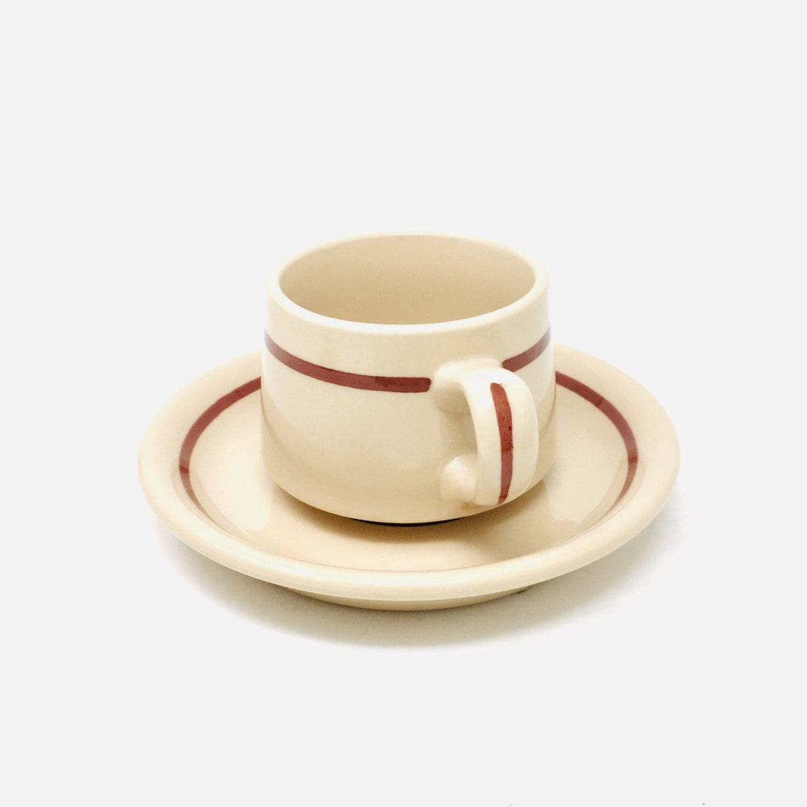 Shenango China Inca Ware Old Diner Mug and Saucer Maroon - Etsy