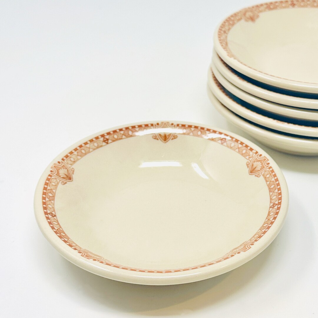 Wallace China, Desert Ware, Fruit Bowl, Brown Art Deco Border, Los ...