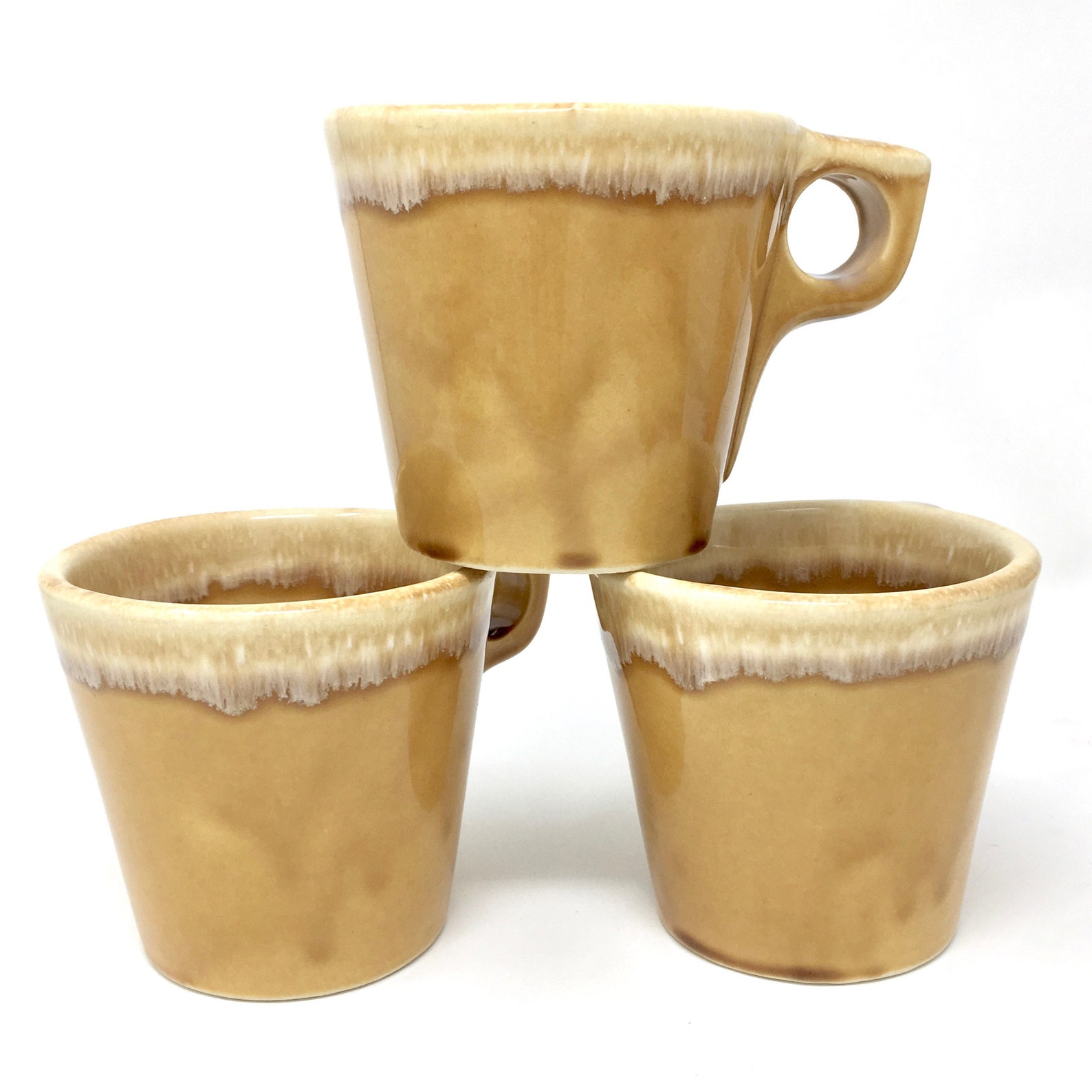 Hull Pottery Coffee Mug Butterscotch Honey Drip Oven Proof - Etsy