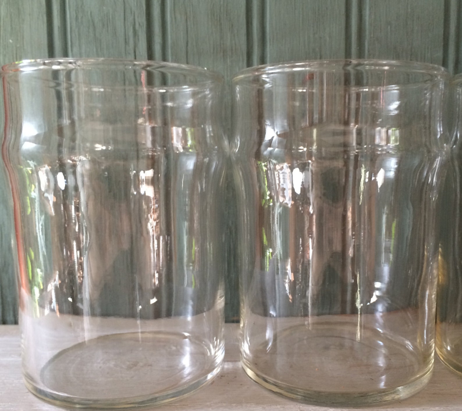 Vintage Classic Restaurant Diner Glasses Clear Glass With Etsy