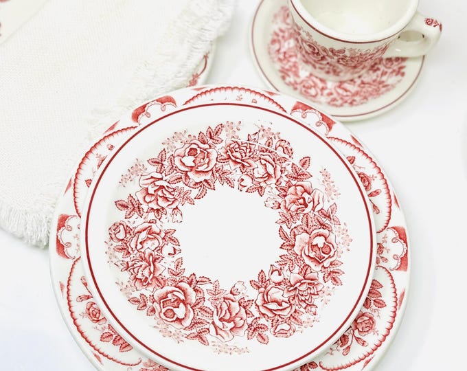 Mcnicol China, Vintage Plates, Mixed Rose Patterns, Restaurant Ware ...