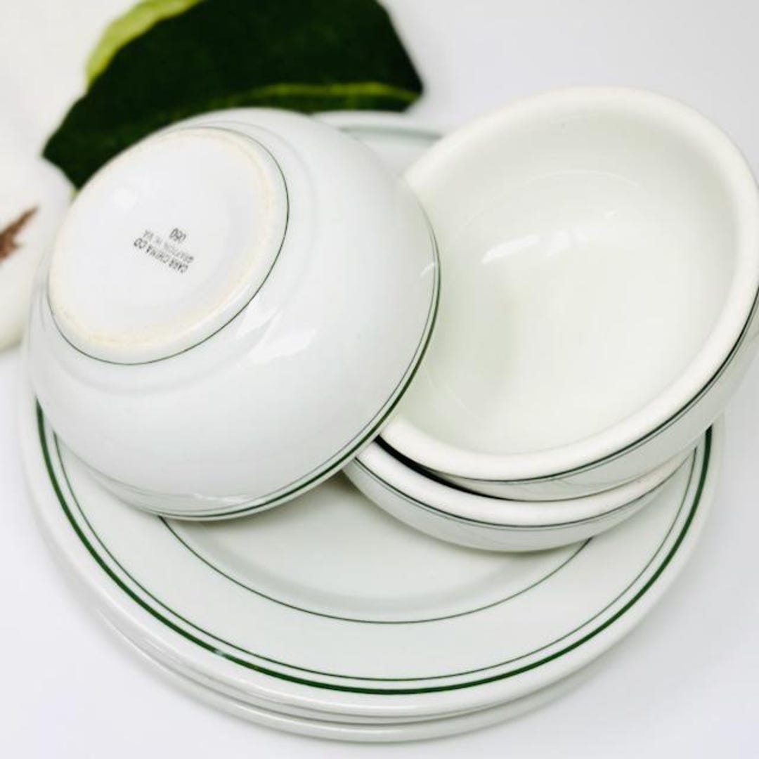 Carr China, Chili Bowl, Double Green Lines, Americana, Restaurant Ware ...