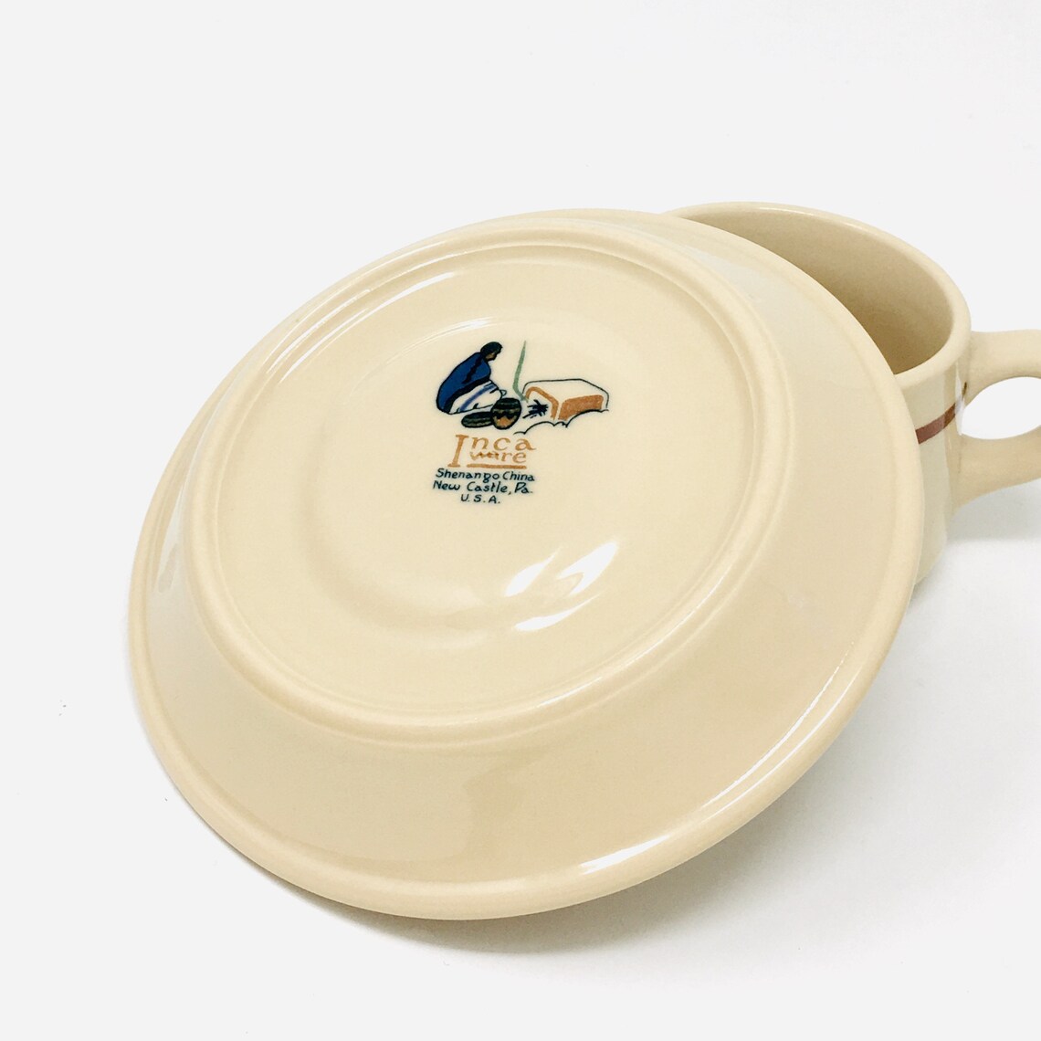 Shenango China Inca Ware Old Diner Mug and Saucer Maroon - Etsy