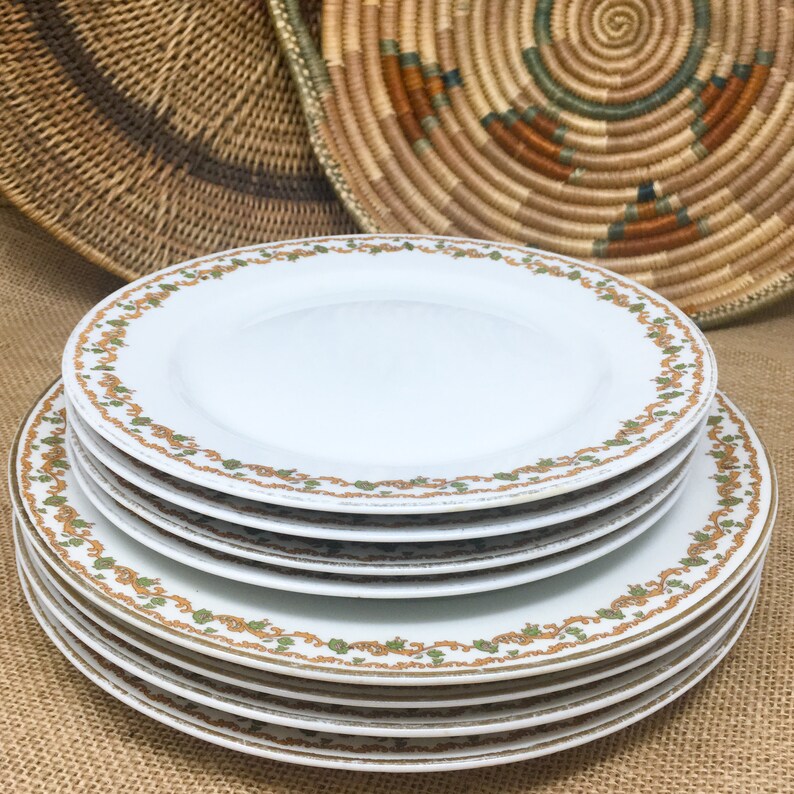 Warwick China Dinnerware Set Four Dinner Plates Four Salad | Etsy