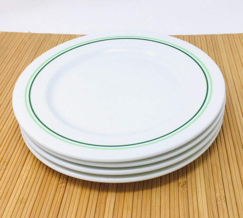 Walker China Dinner Plate Green Lines Restaurant Ware - Etsy