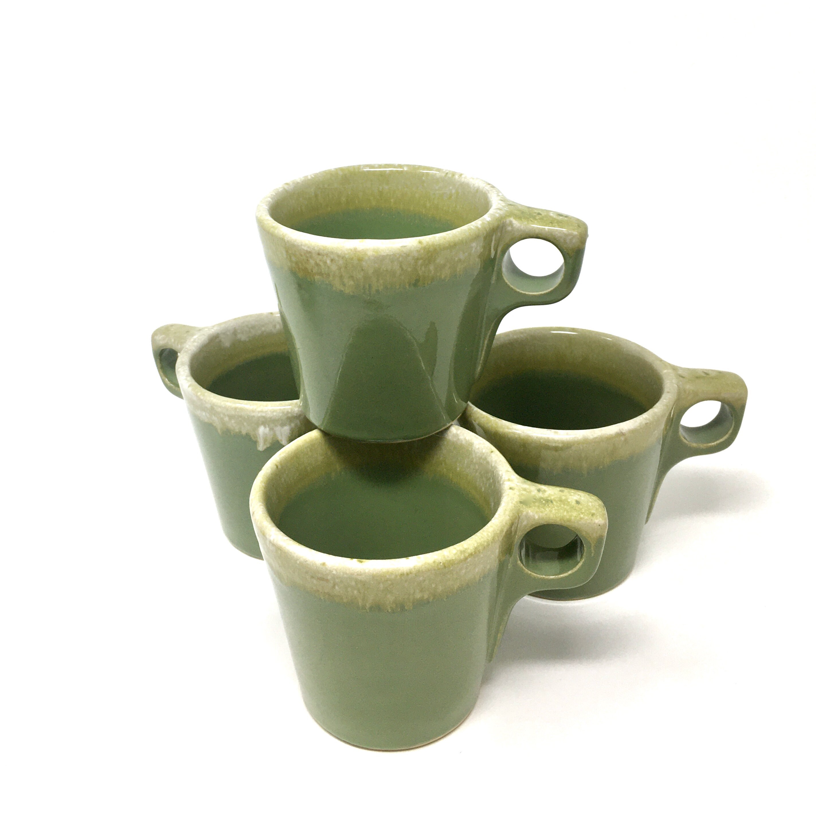Hull Pottery, Coffee Mug, Avocado Foam Drip, Oven Proof, Crooksville ...