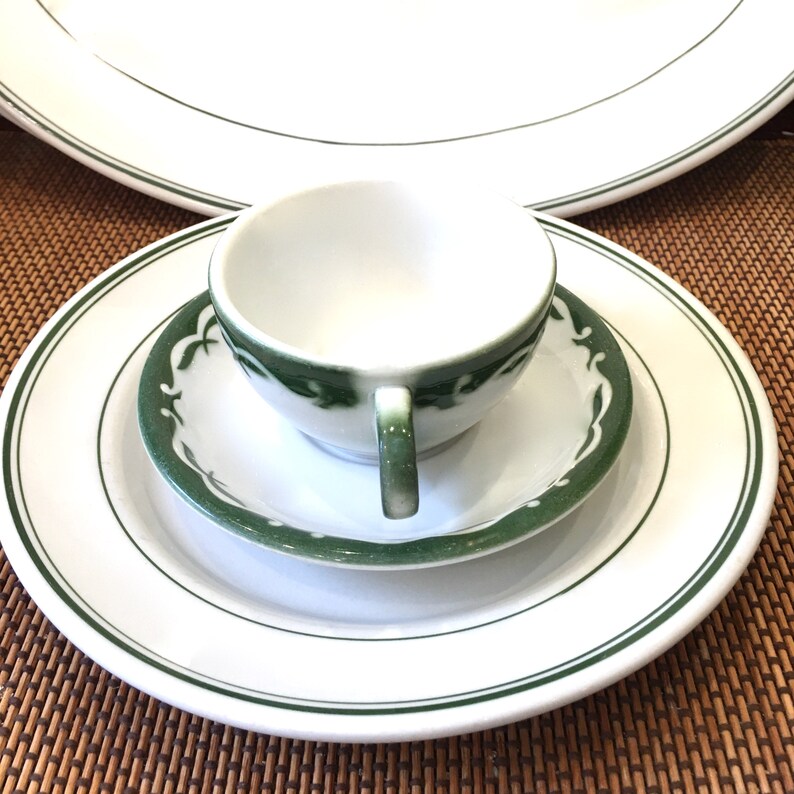 Jackson China Cup and Saucer Green Clifton NOS Restaurant - Etsy